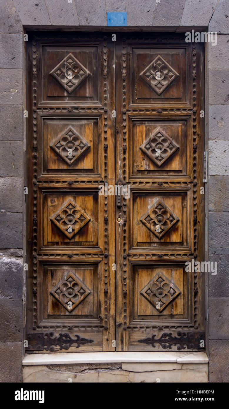 Ancient wooden door. Antique door Stock Photo - Alamy