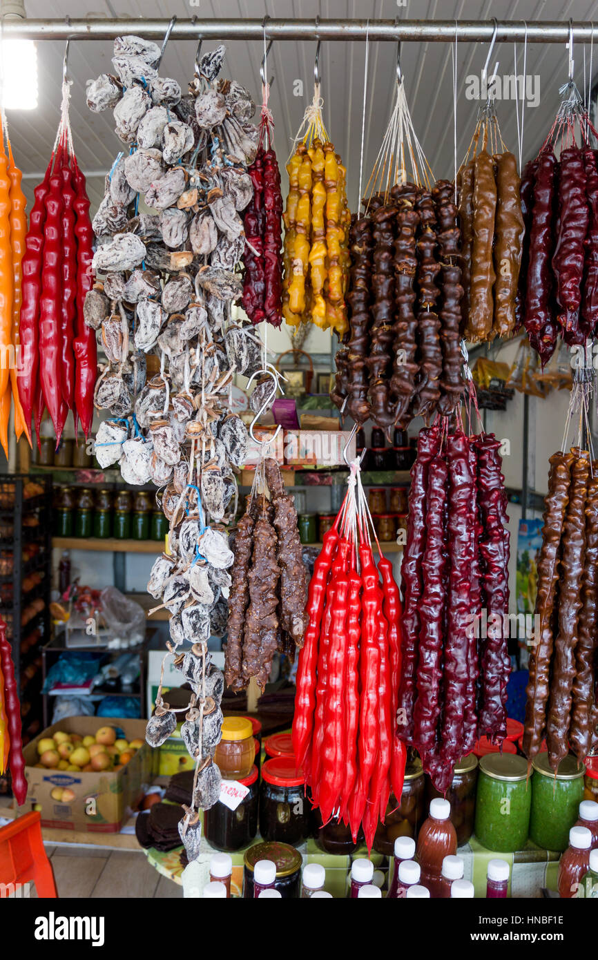 Georgian sweets. East market. National Food. Traditional Georgian ...