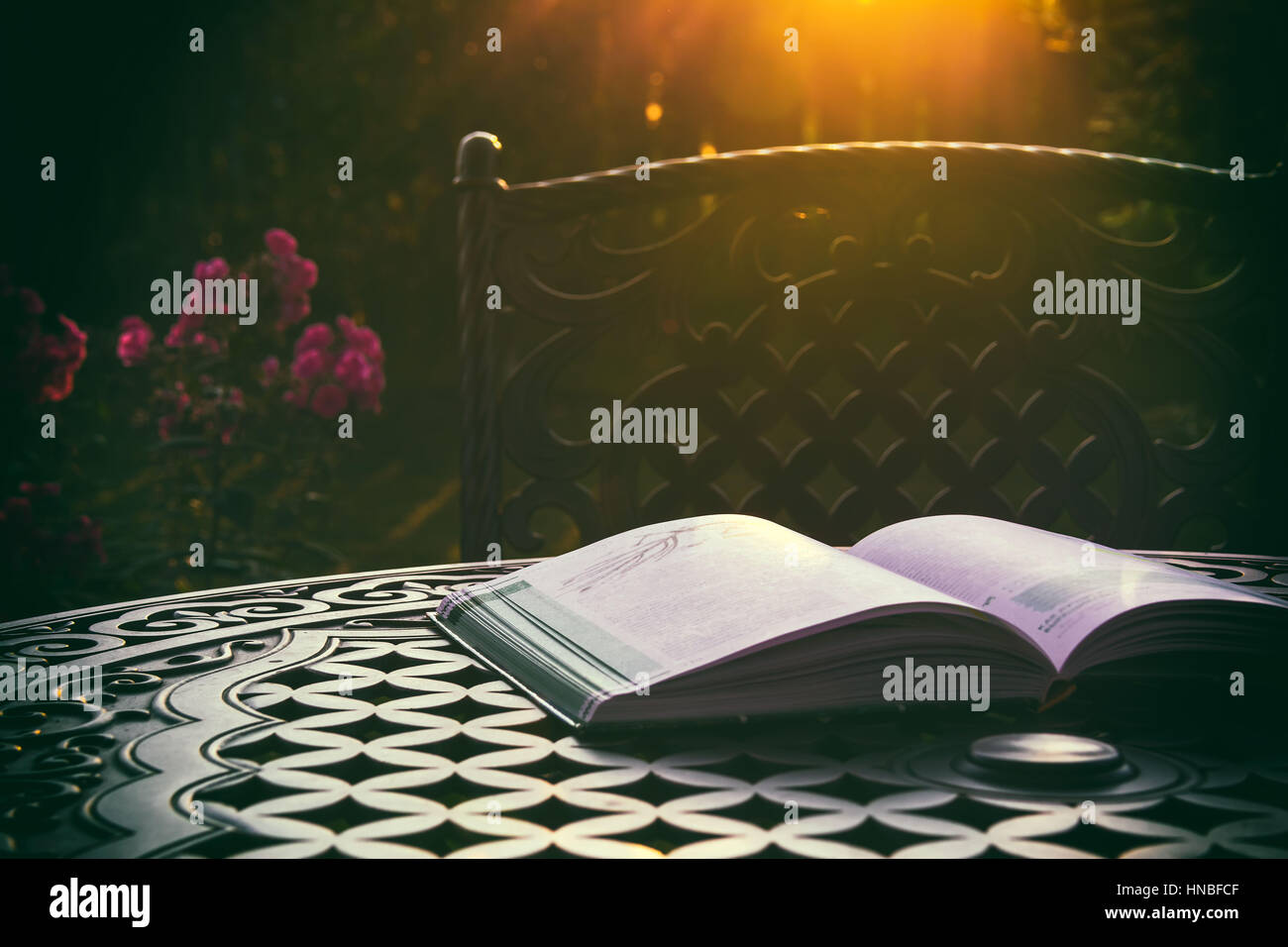 Open book on a table hi-res stock photography and images - Alamy