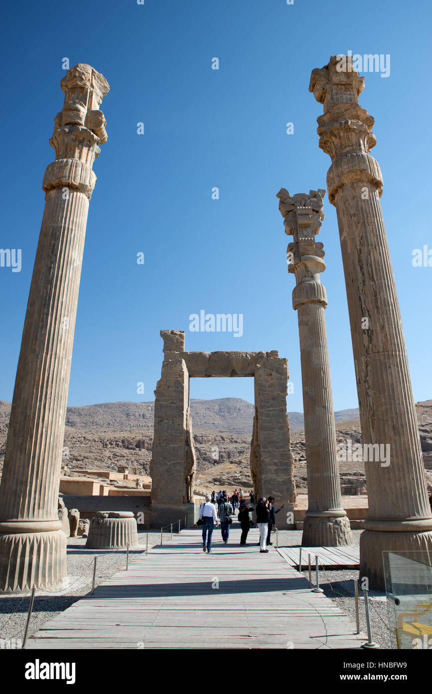 Ruins of Gate of All Nations, Persepolis, Fars, Iran Stock Photo - Alamy