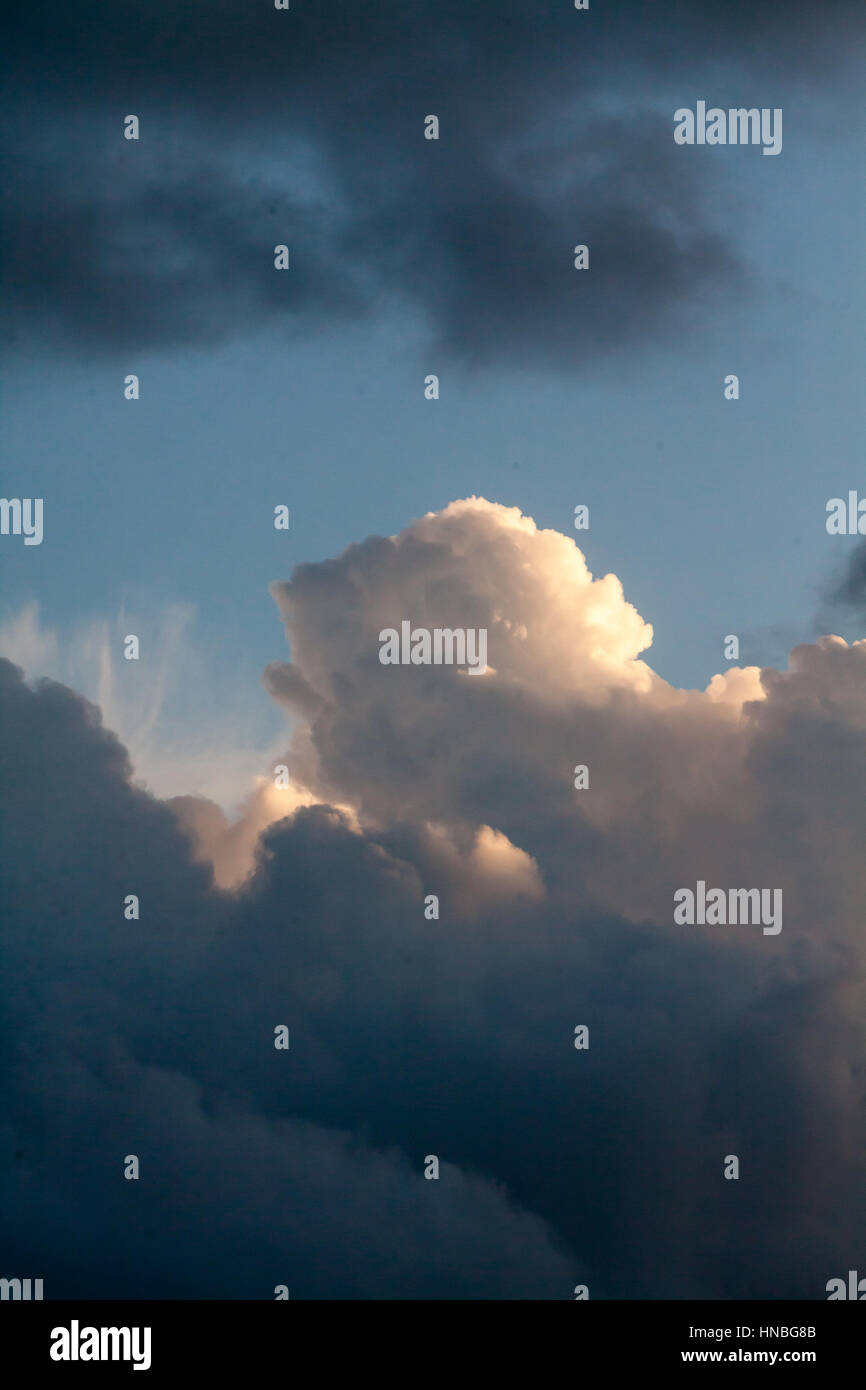 Blue sky and big strong clouds in Crozon Brittany France Stock Photo ...