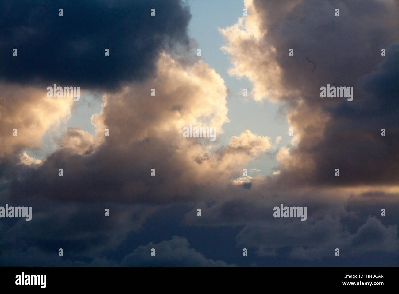 Blue sky and big strong clouds in Crozon Brittany France Stock Photo ...