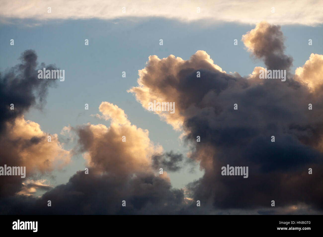 Blue sky and big strong clouds in Crozon Brittany France Stock Photo ...