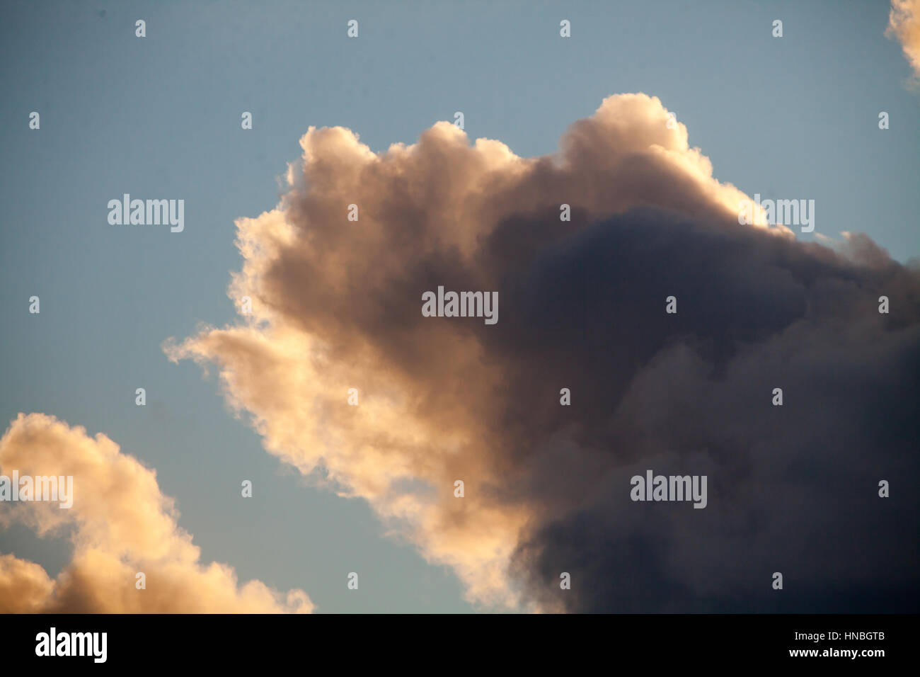 Blue sky and big strong clouds in Crozon Brittany France Stock Photo ...
