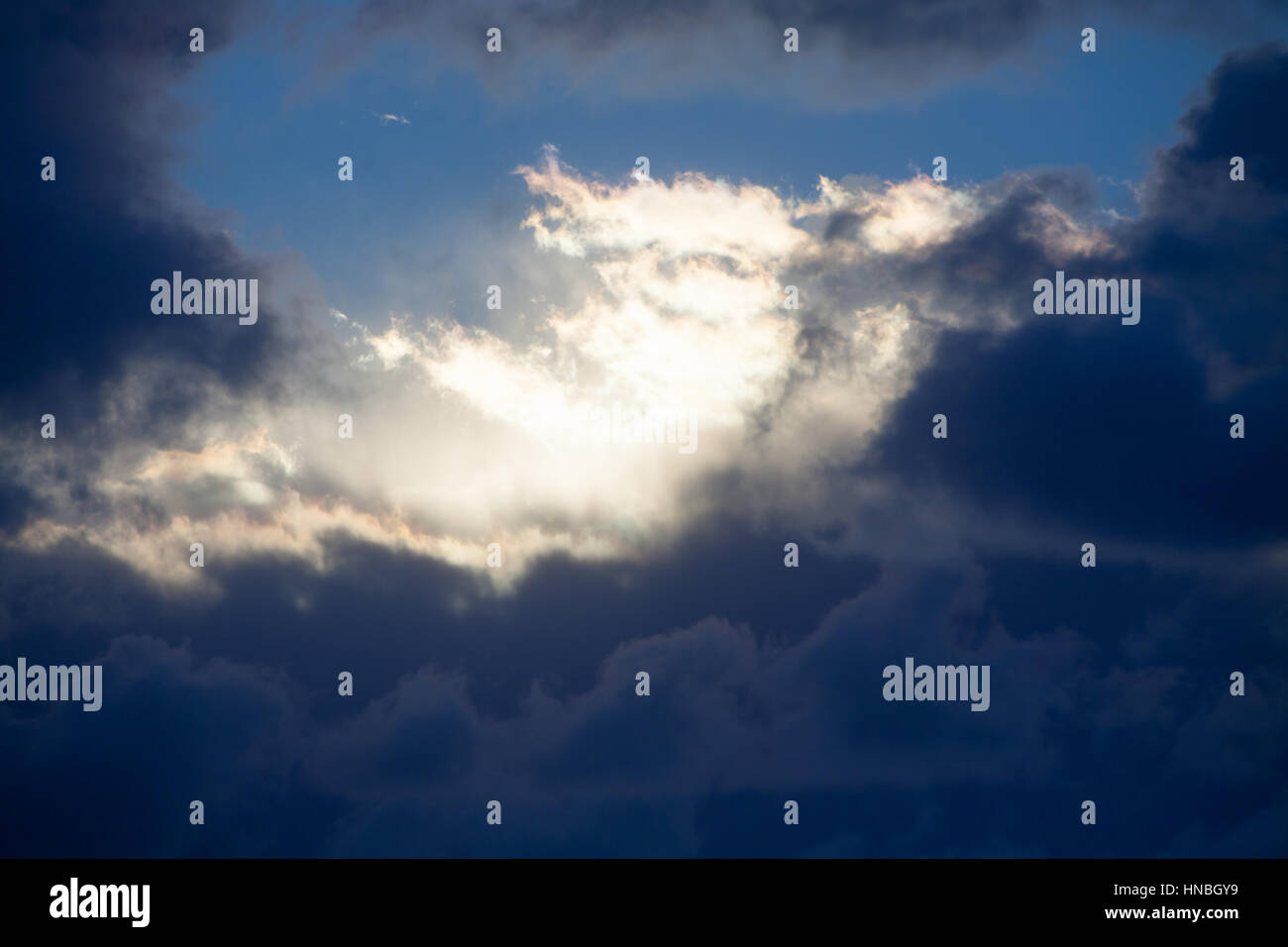 Blue sky and big strong clouds in Crozon Brittany France Stock Photo ...