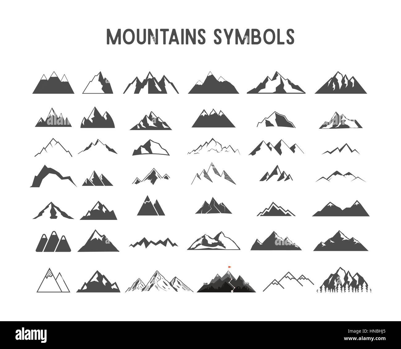 Climbing up rocky mountain Stock Vector Images - Alamy