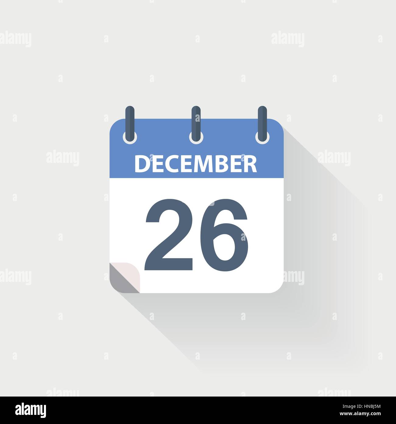 26 december calendar icon on grey background Stock Vector Image & Art ...