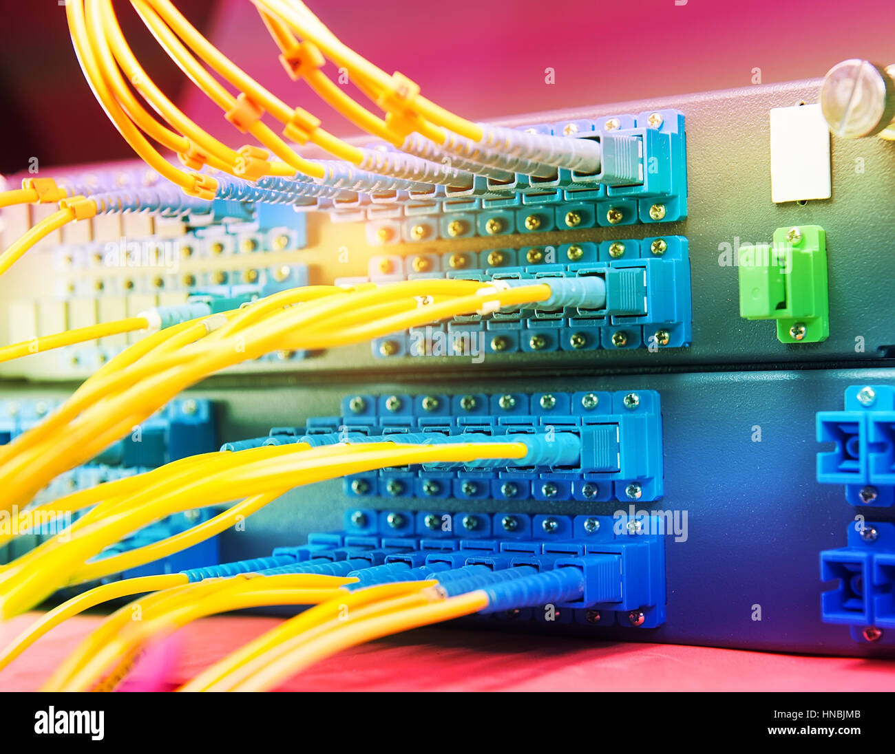 Optical Fiber communication Distribution point Stock Photo - Alamy