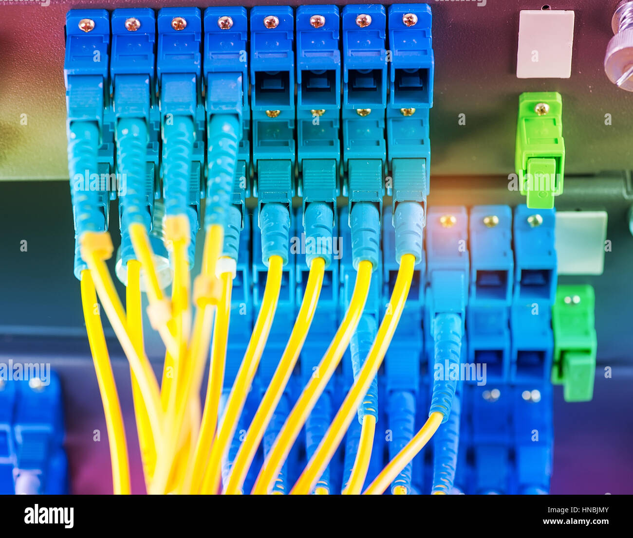 Optical Fiber communication Distribution point Stock Photo - Alamy