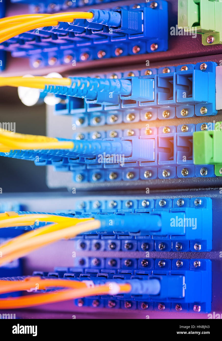 Optical Fiber communication Distribution point Stock Photo - Alamy