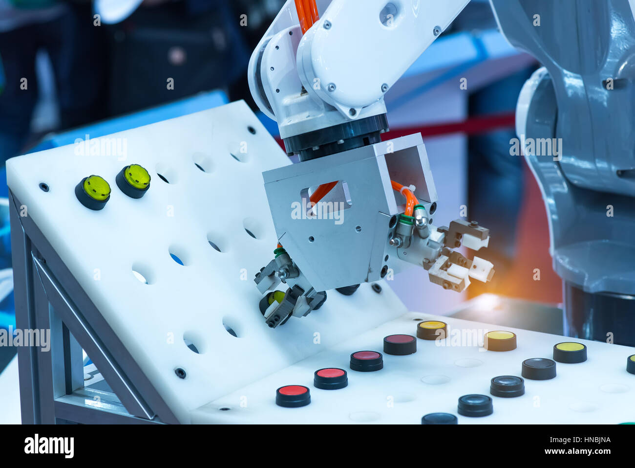 artificial intelligence machine at industrial manufacture factory Stock ...