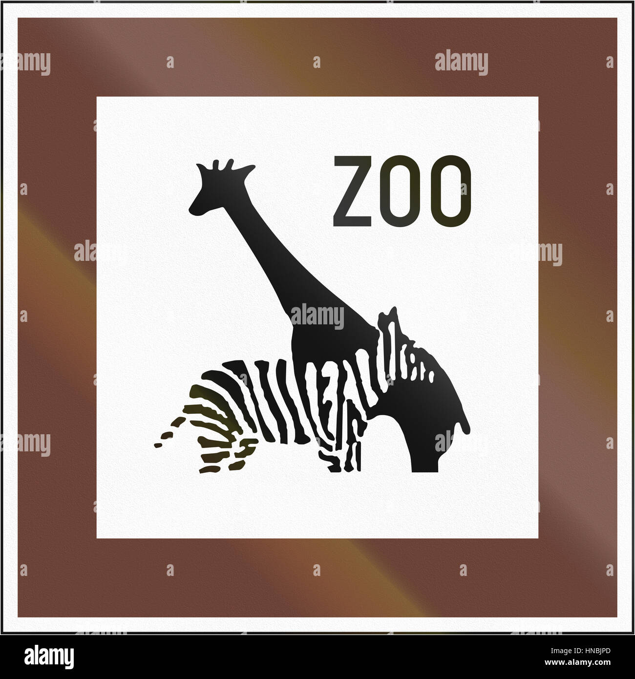 Road sign used in Hungary - Zoo Stock Photo - Alamy