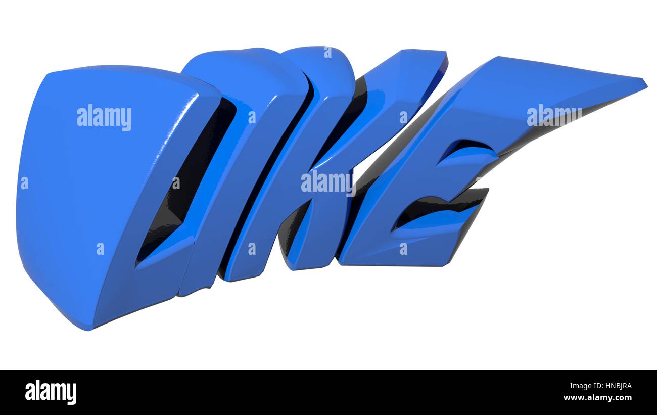 LIKE written with blue 3D letters on white background Stock Photo - Alamy