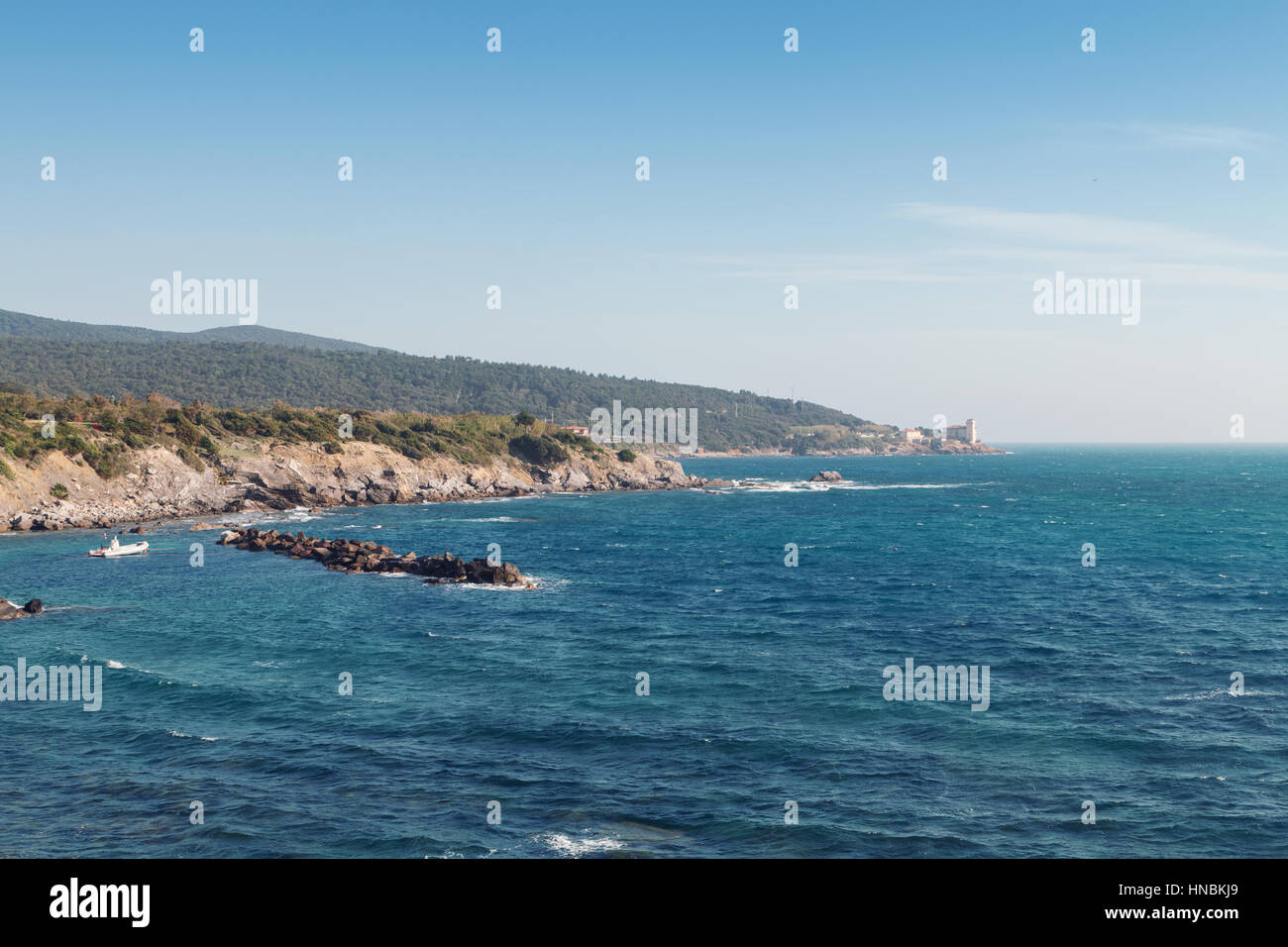 Boccale castle the sea near Livorno in Tuscany region in Italy Stock ...