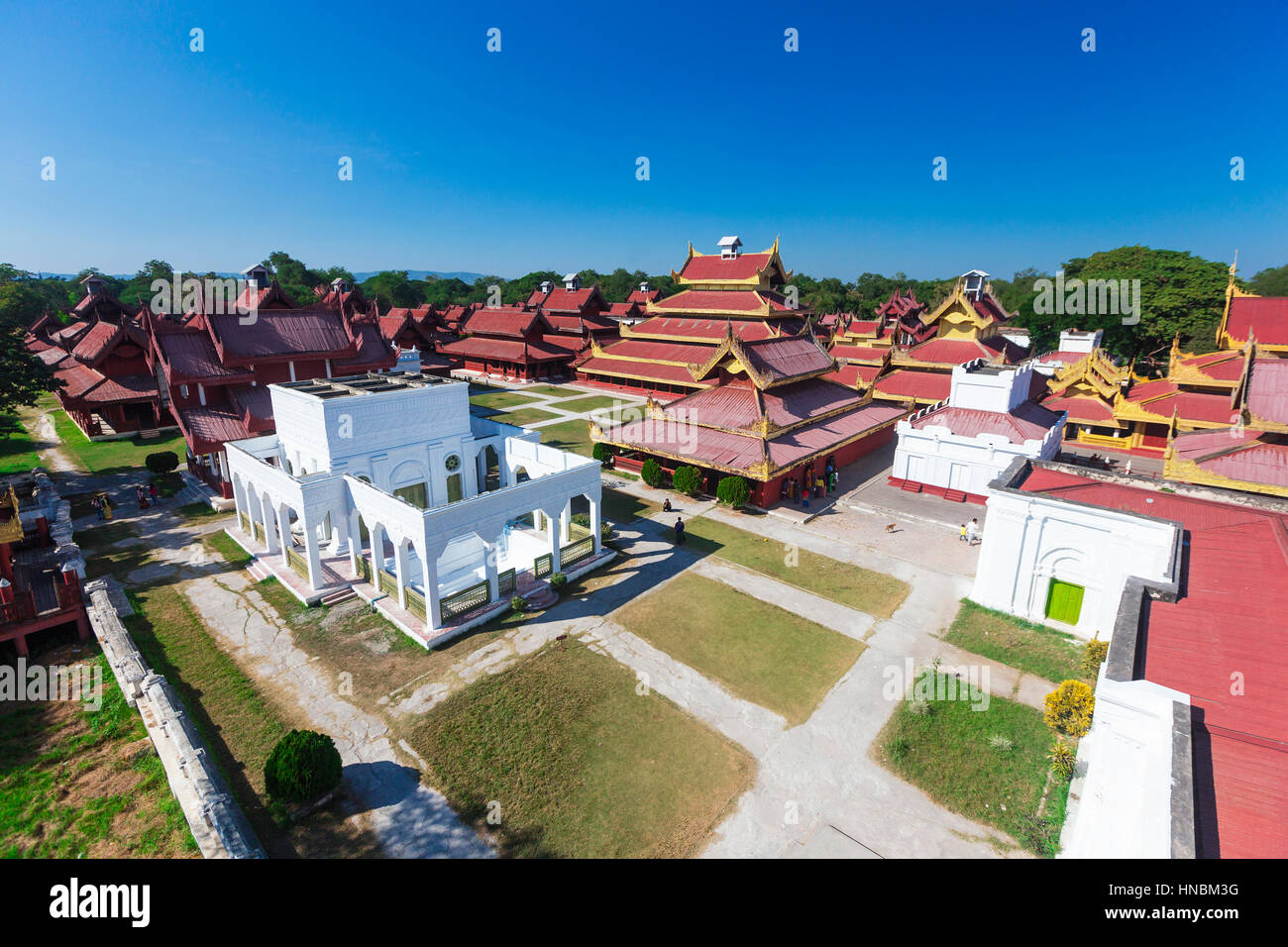 Mandalay Palace Aerial View , Myanmar landmark Stock Photo - Alamy
