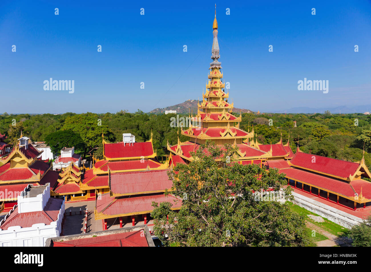 Mandalay Palace Aerial View , Myanmar landmark Stock Photo - Alamy