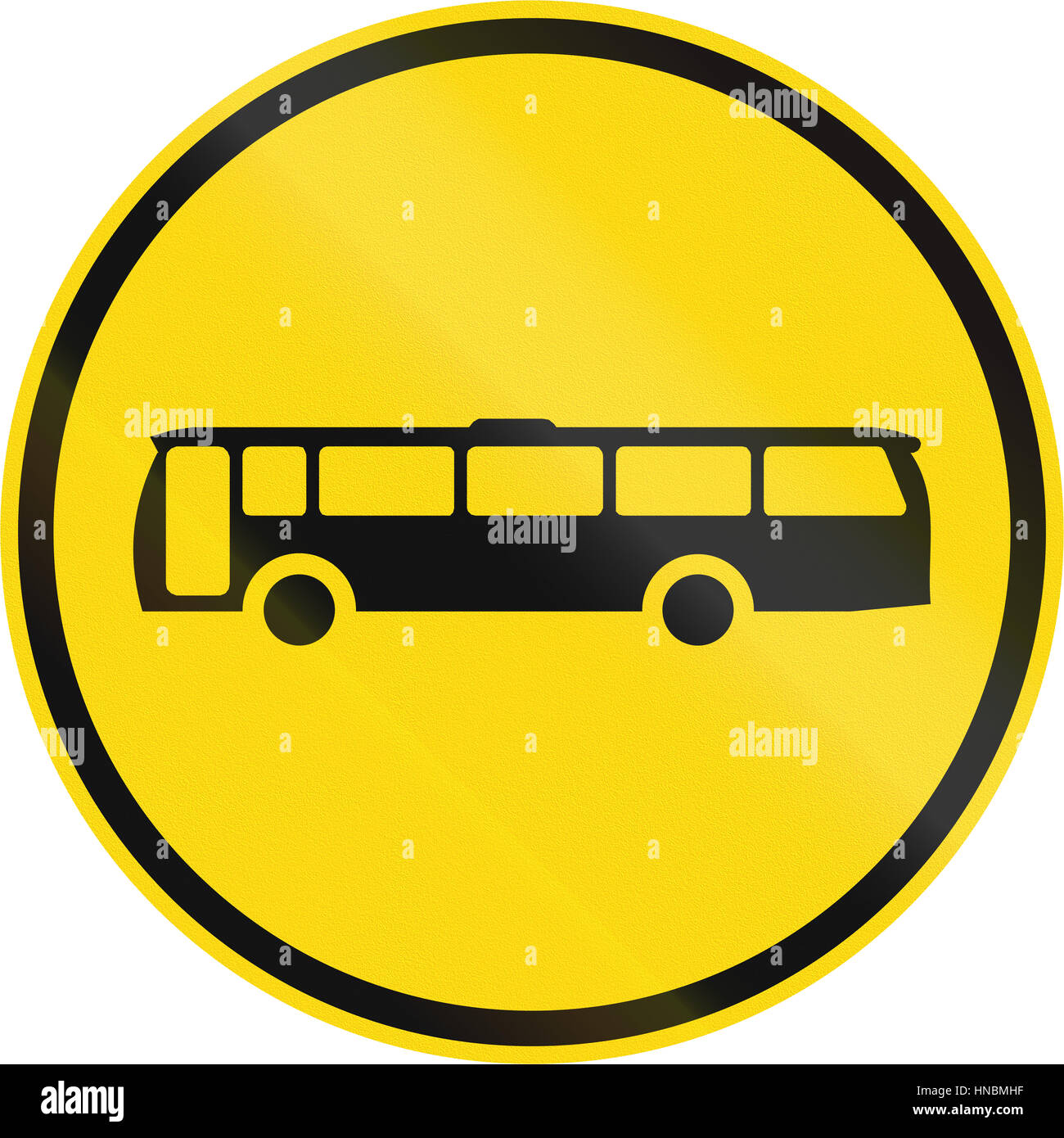 Temporary road sign used in the African country of Botswana - Buses ...