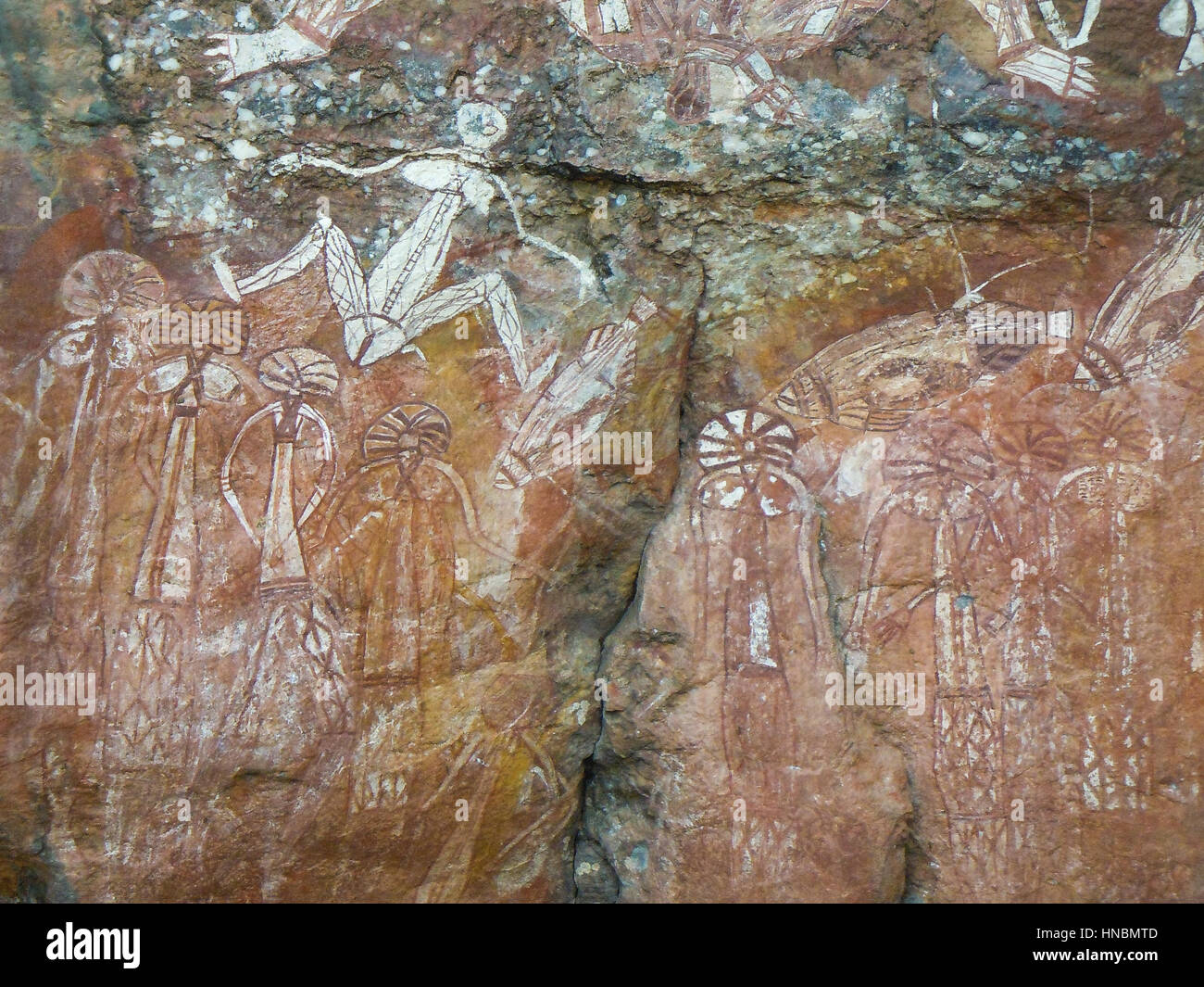 Ancient Aboriginal Rock Drawing at the Kakadu National Park, Northern ...