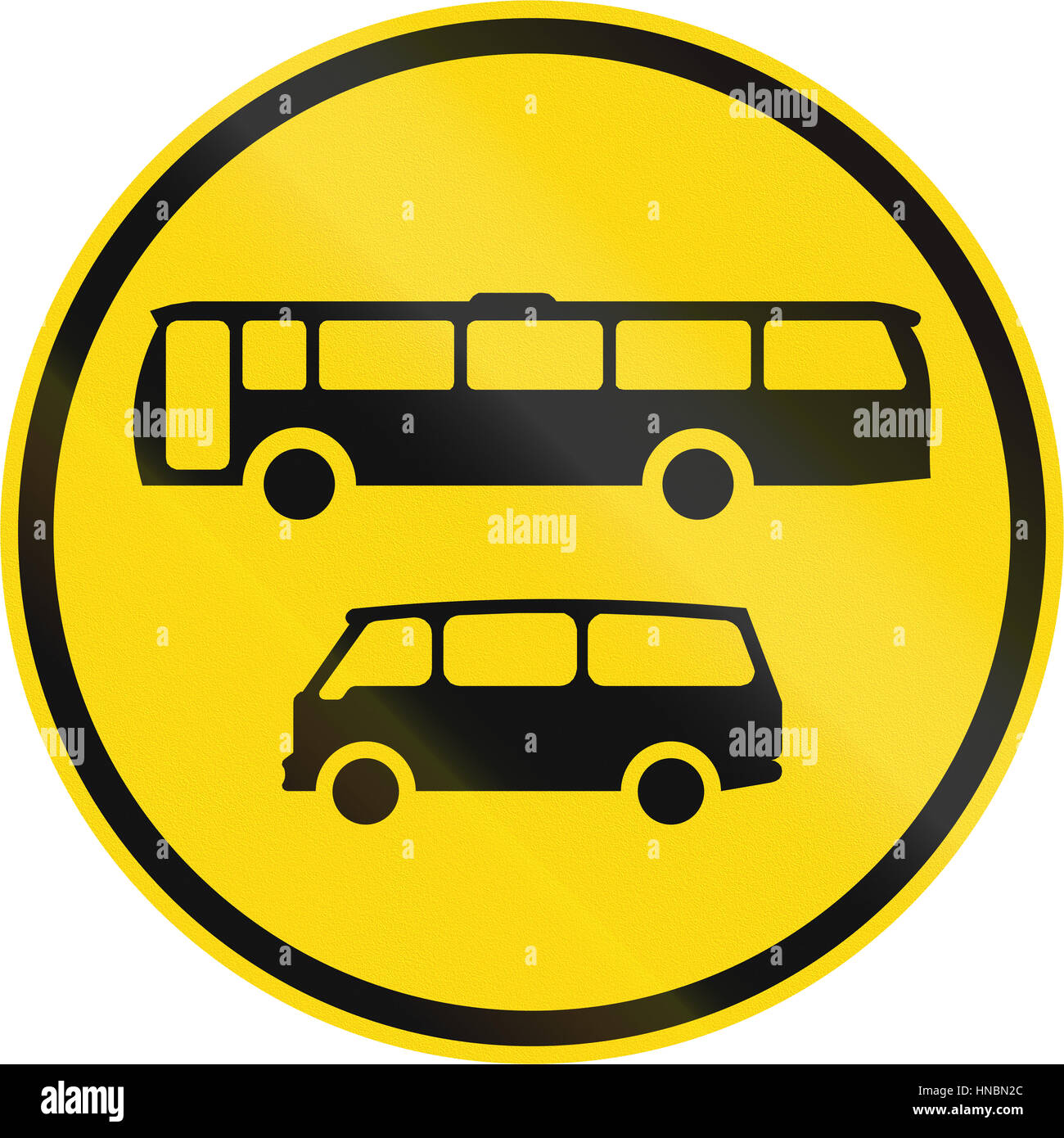 Temporary road sign used in the African country of Botswana - Buses and ...