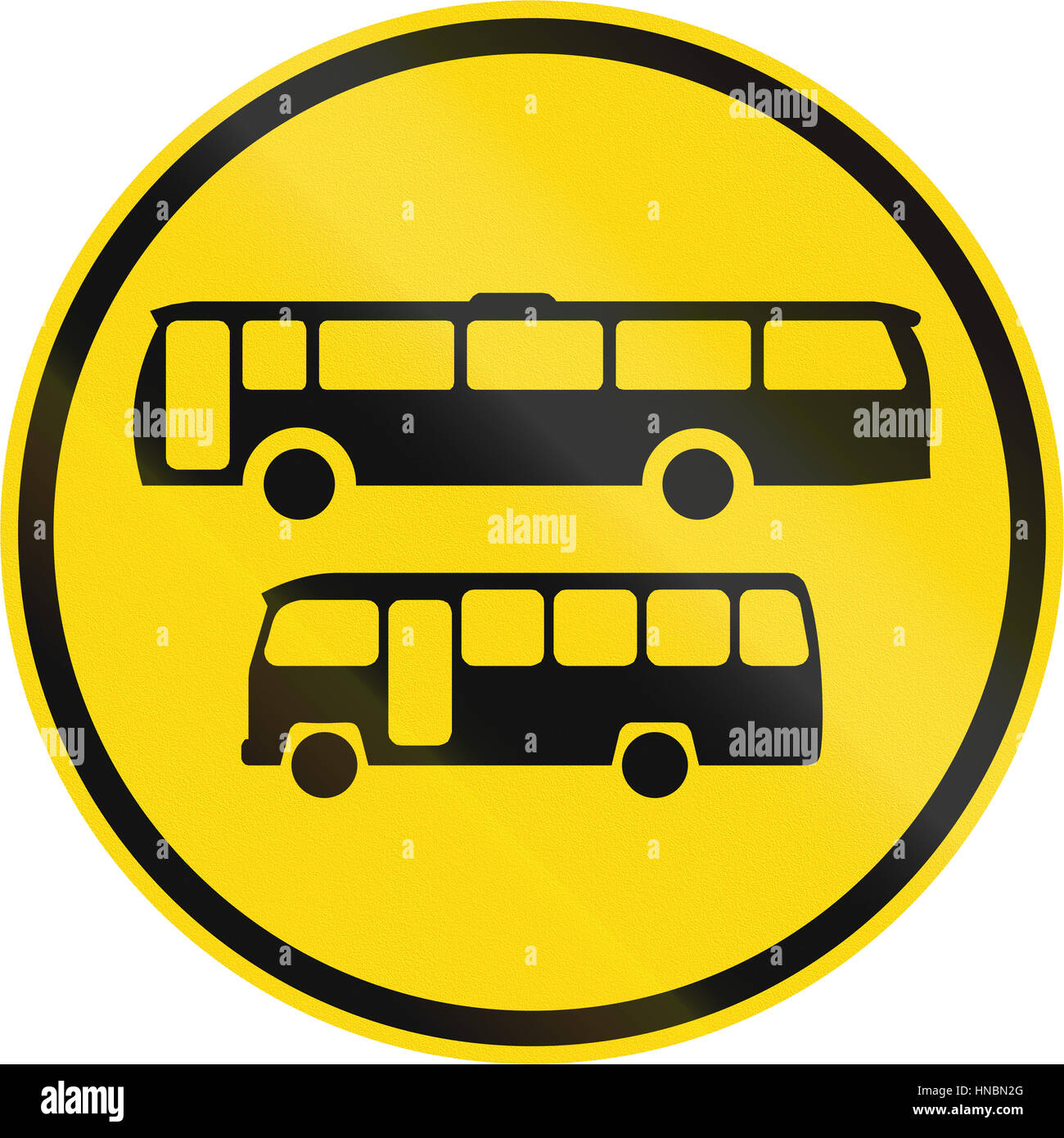 Temporary road sign used in the African country of Botswana - Buses and ...
