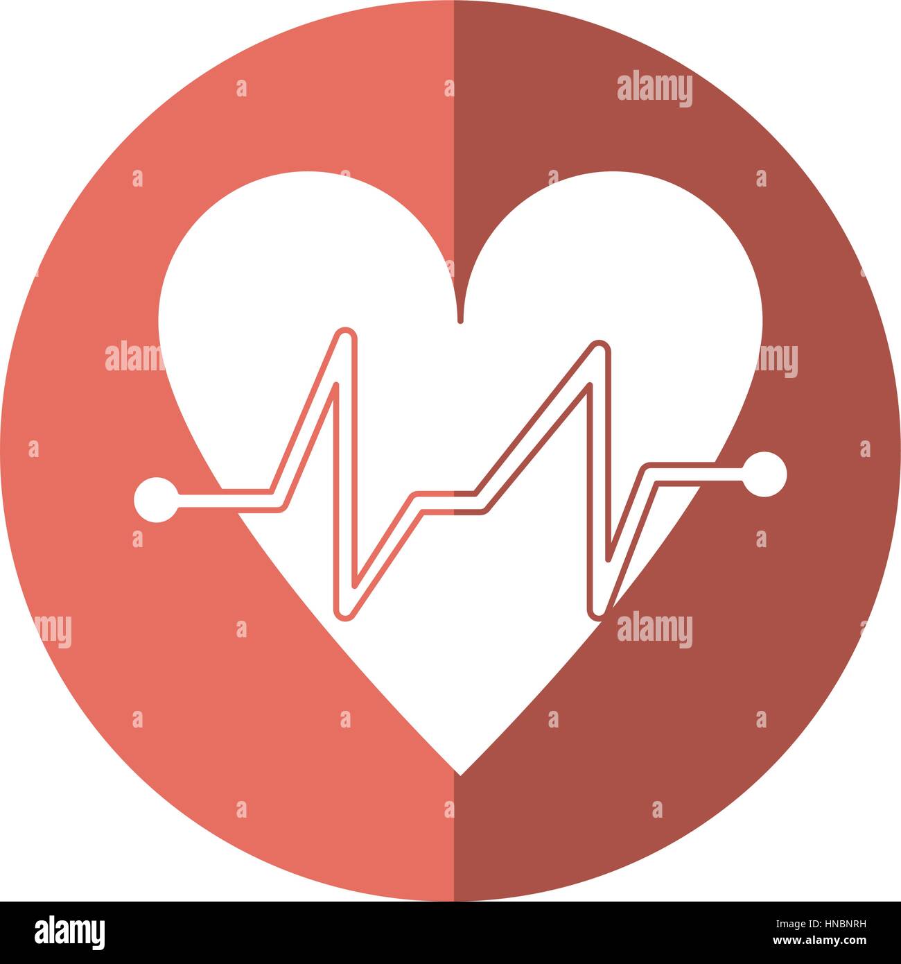 heart beat pulse cardiac medical shadow Stock Vector Image & Art - Alamy