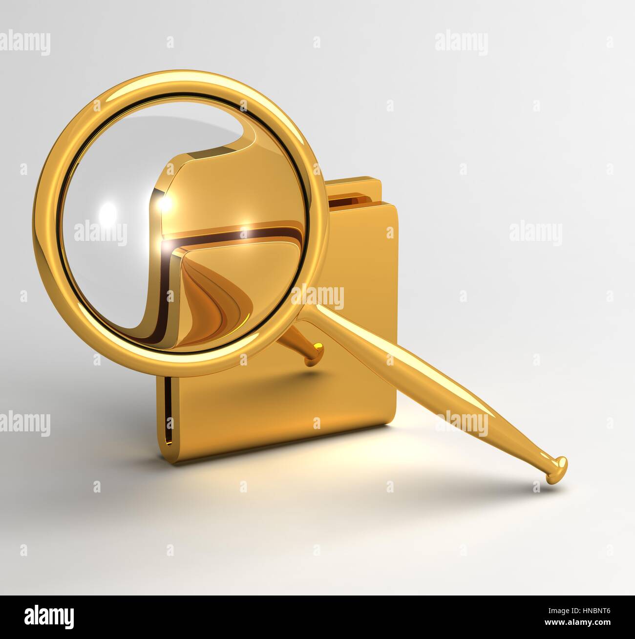 Magnifier folder file search Stock Photo - Alamy