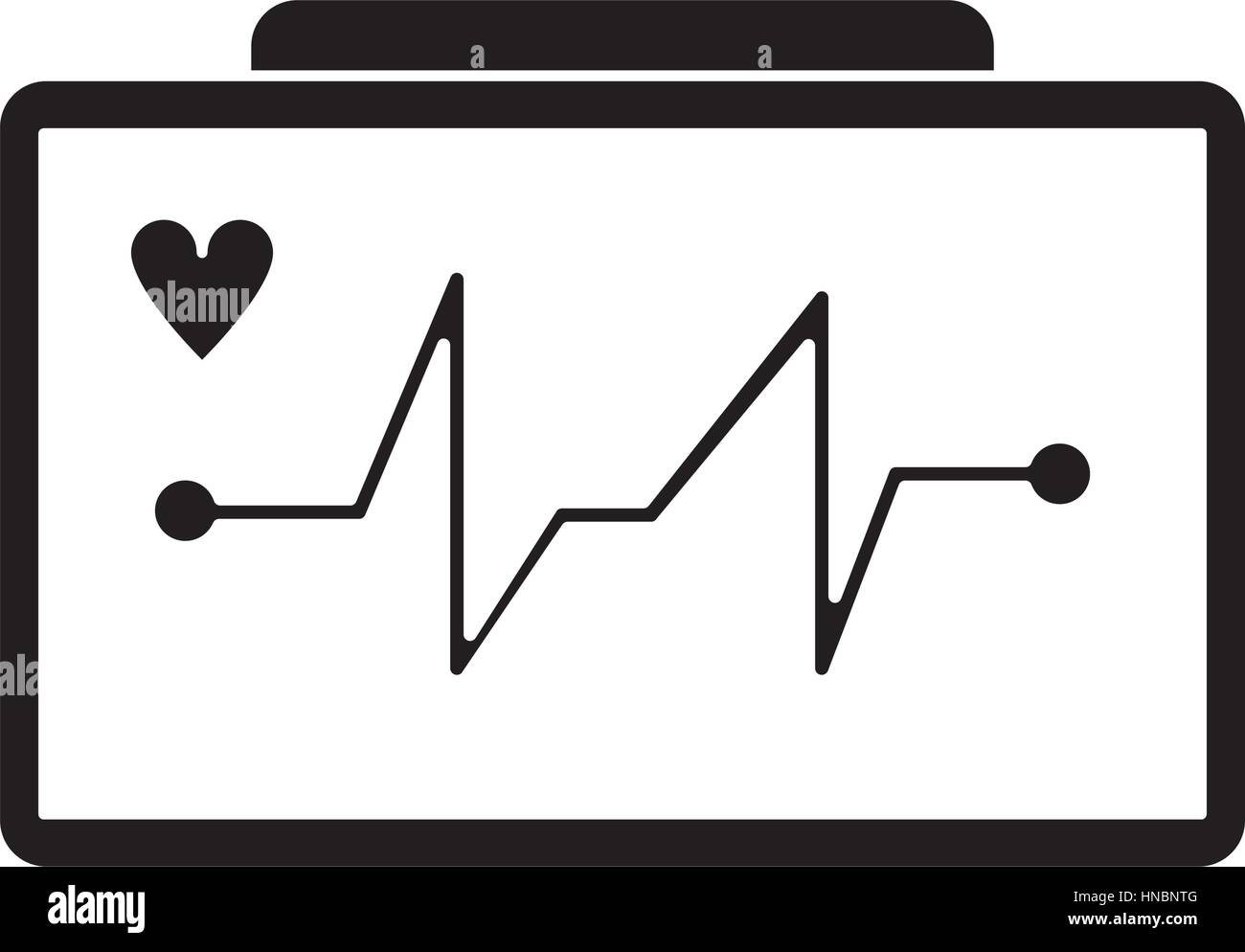 ecg heart machine medical device pictogram Stock Vector Image & Art - Alamy