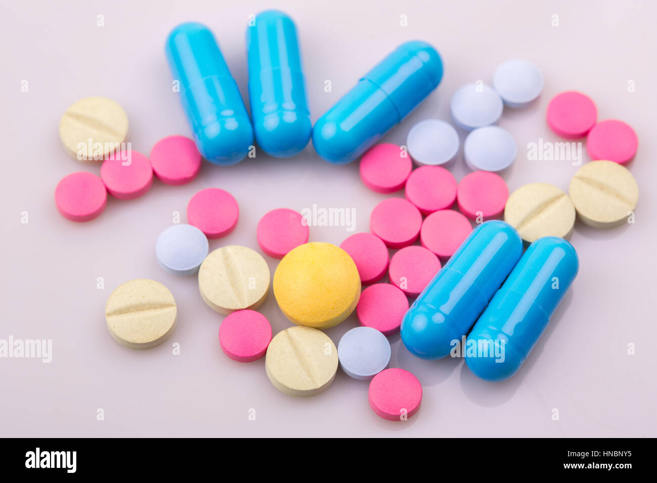 different Tablets pills capsule heap mix therapy drugs Stock Photo - Alamy