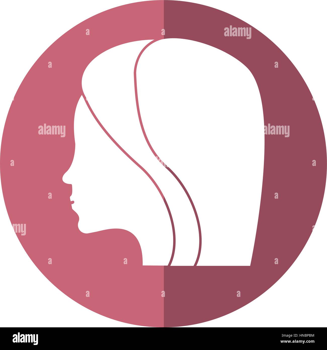 women day profile girl icon shadow vector illustration eps 10 Stock ...