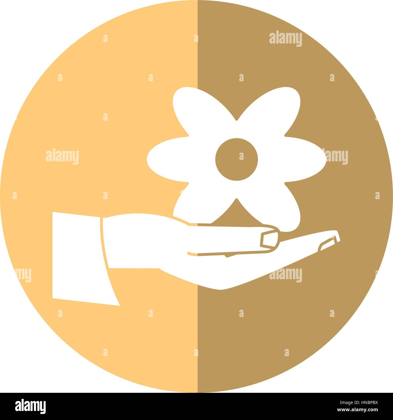 Hands holding summer flowers Stock Vector Images - Alamy