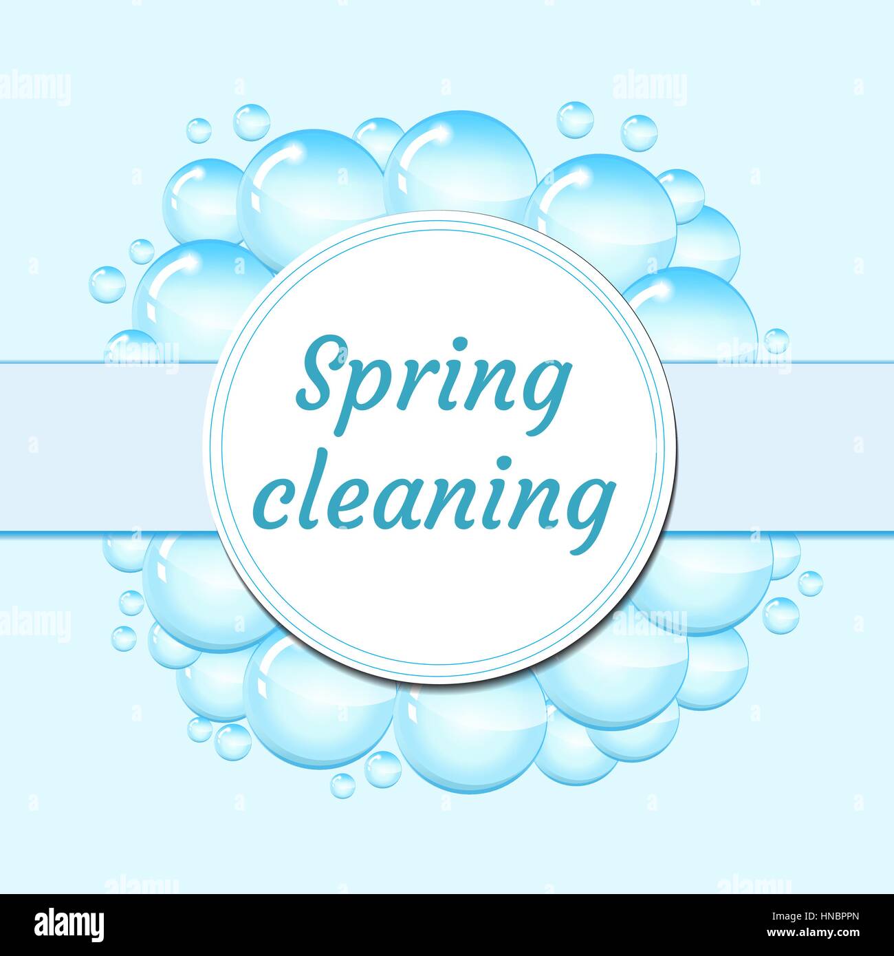 Soap bubbles frame isolated on white background, cartoon style. Spring ...