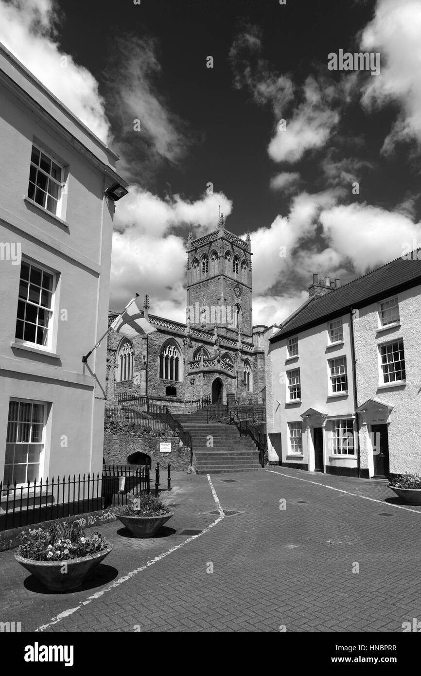 View of buildings in Axbridge village, Somerset County, England, UK ...