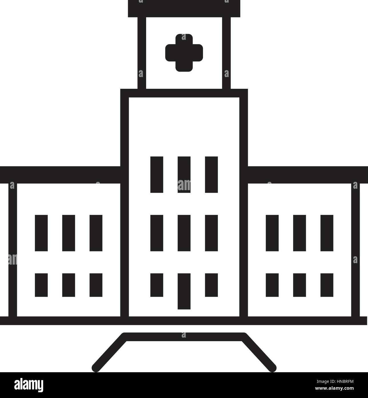 Isolated hospital building design Stock Vector Images - Alamy