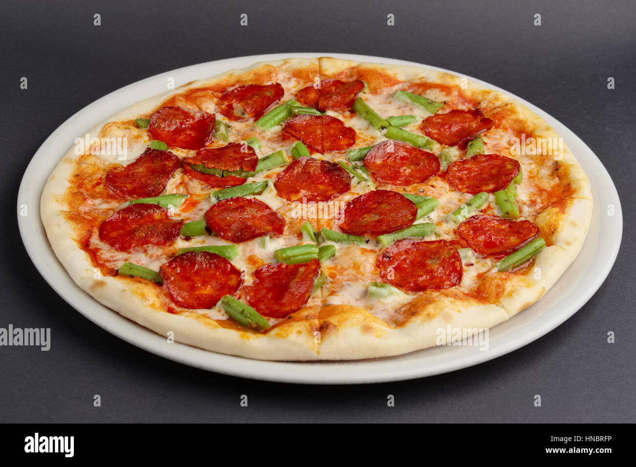 Sliced homemade pizza side view hi-res stock photography and images - Alamy