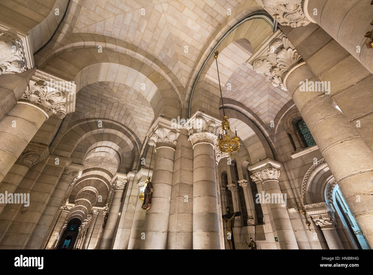 Madrid, Spain - November 13, 2016: Interior of the crypt of famous ...