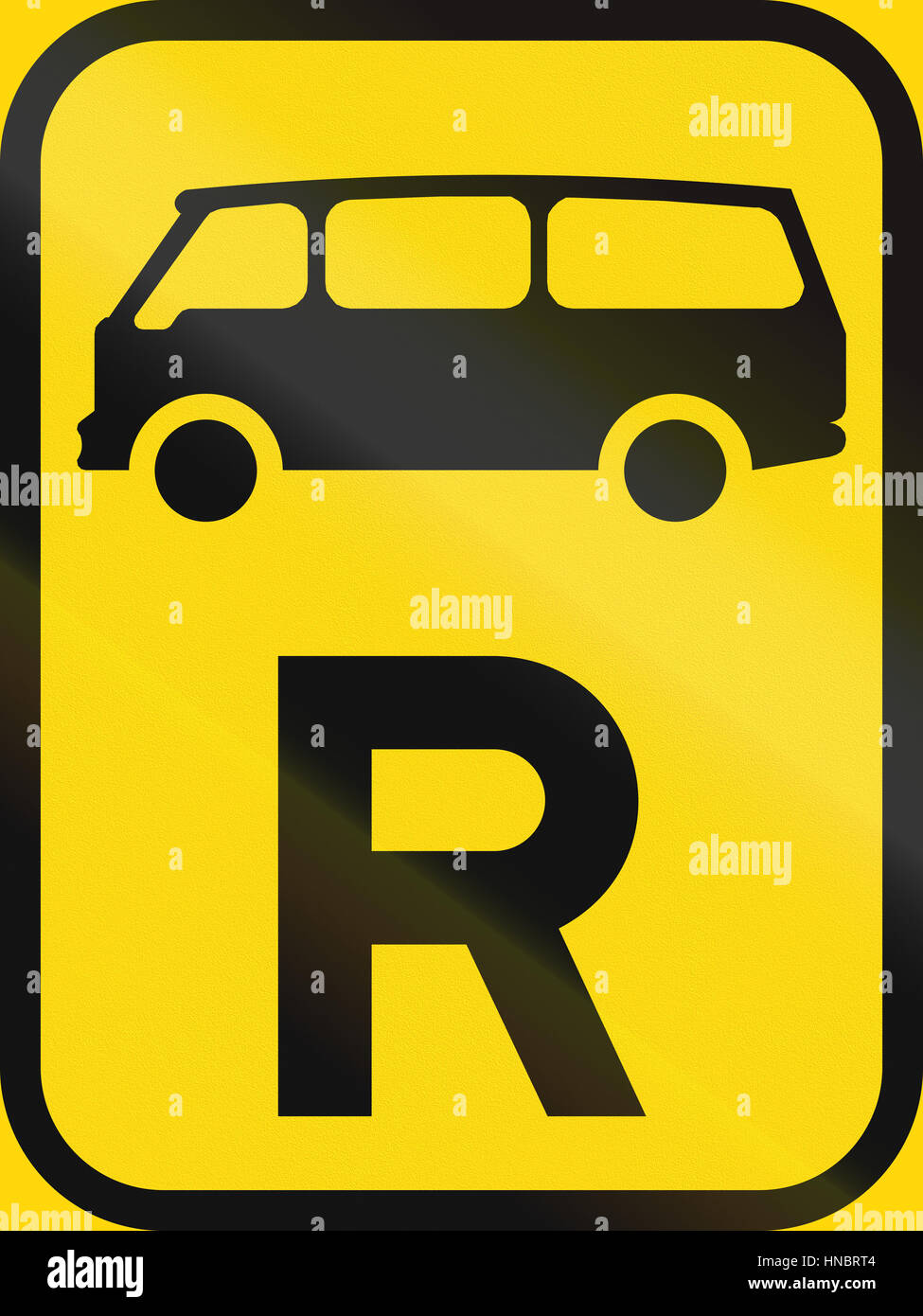 Temporary road sign used in the African country of Botswana ...