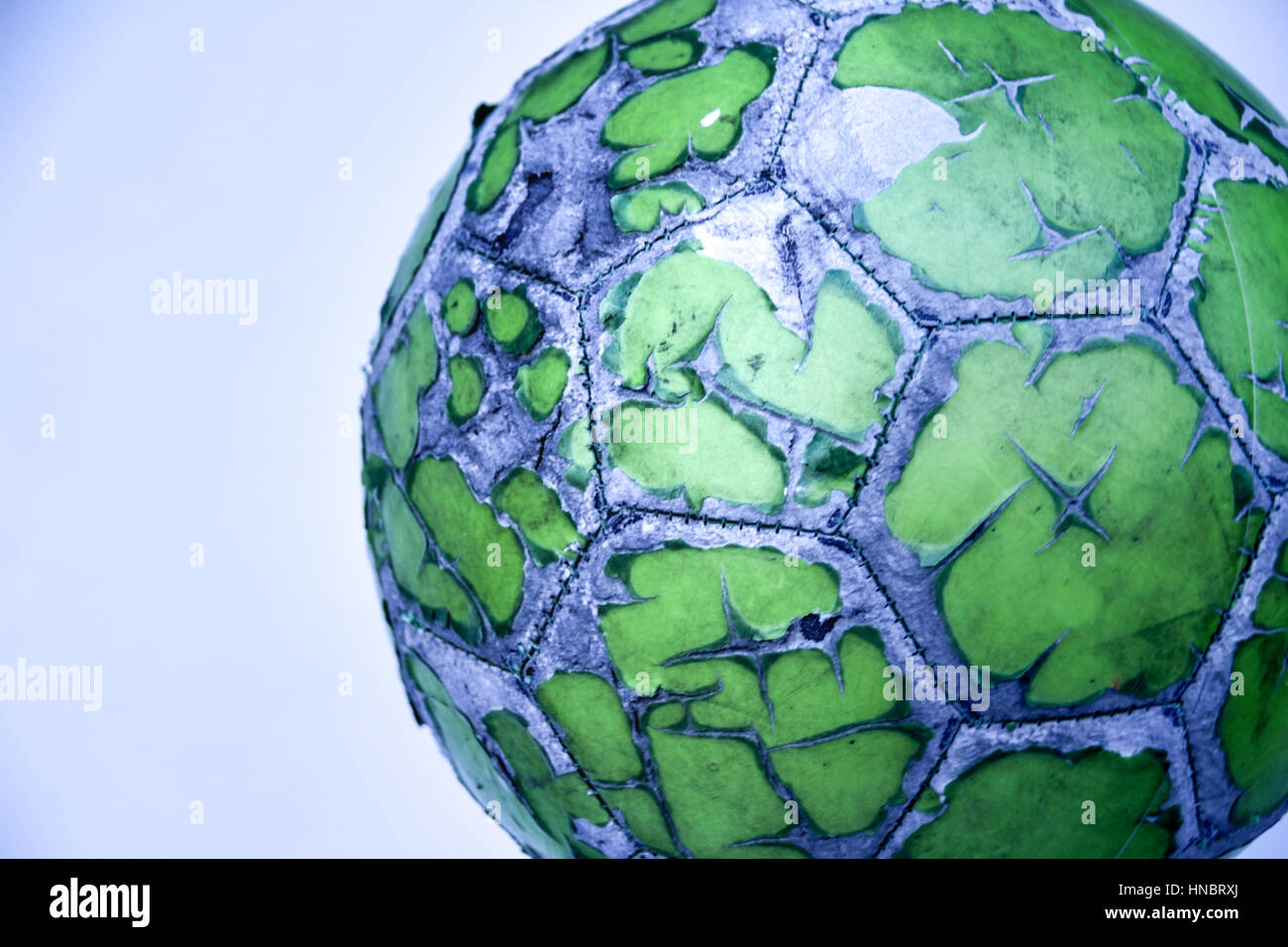 Photograph of an old soccer ball Stock Photo - Alamy