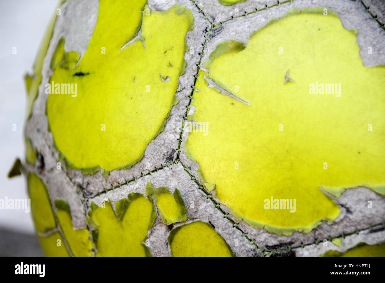 Photograph of an old soccer ball Stock Photo - Alamy