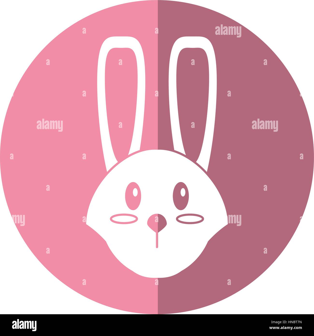 cute easter face bunny shadow Stock Vector Image & Art - Alamy