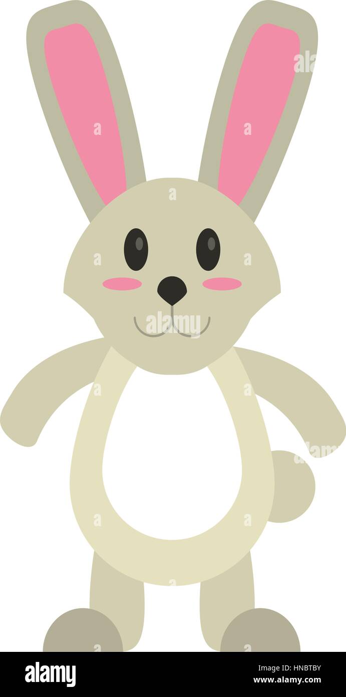 easter bunny cute standing Stock Vector Image & Art - Alamy