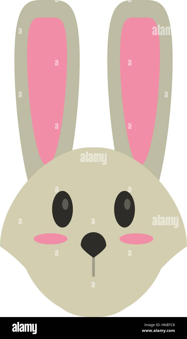 cute easter face bunny vector illusration eps 10 Stock Vector Image ...