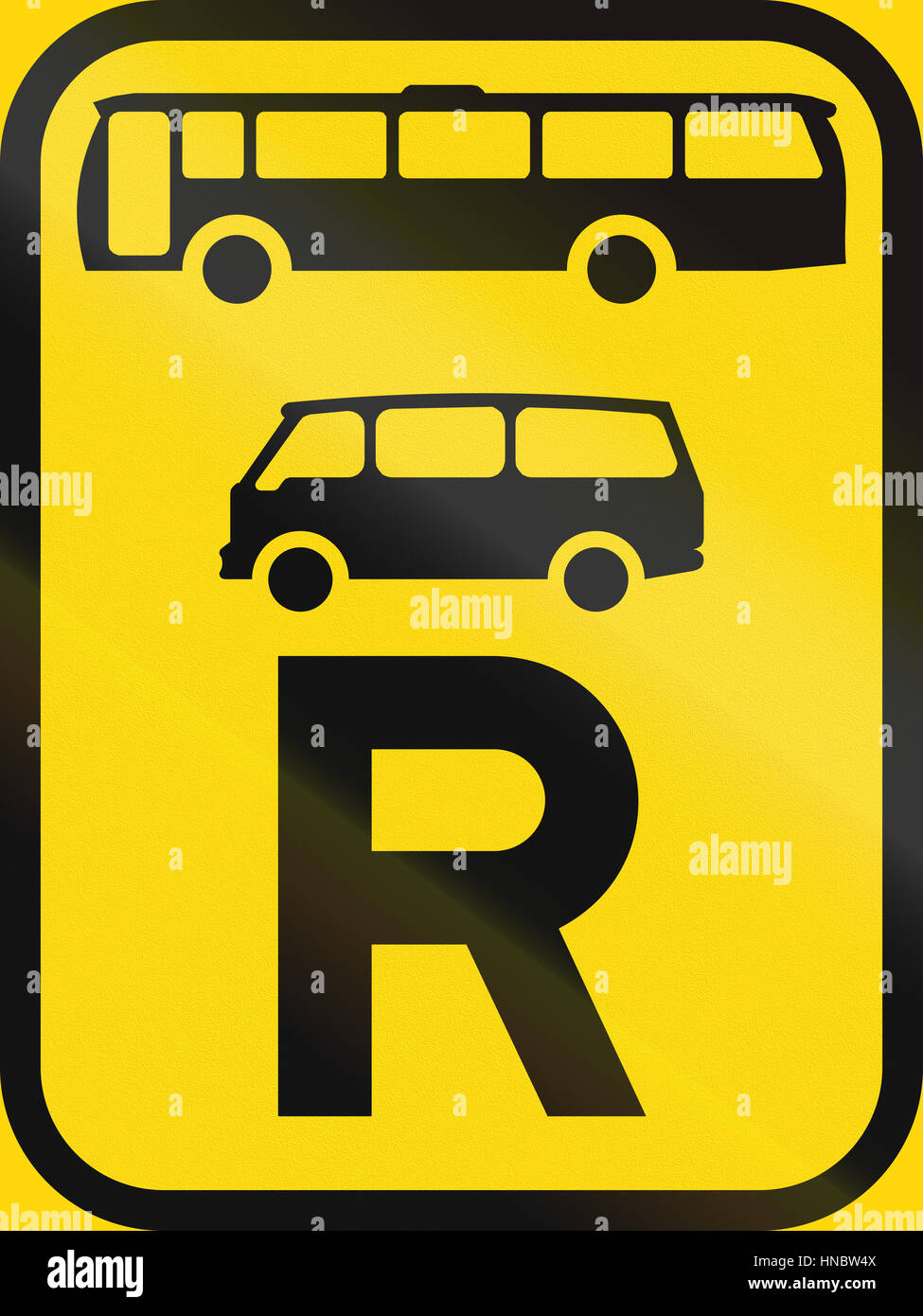 Temporary road sign used in the African country of Botswana ...
