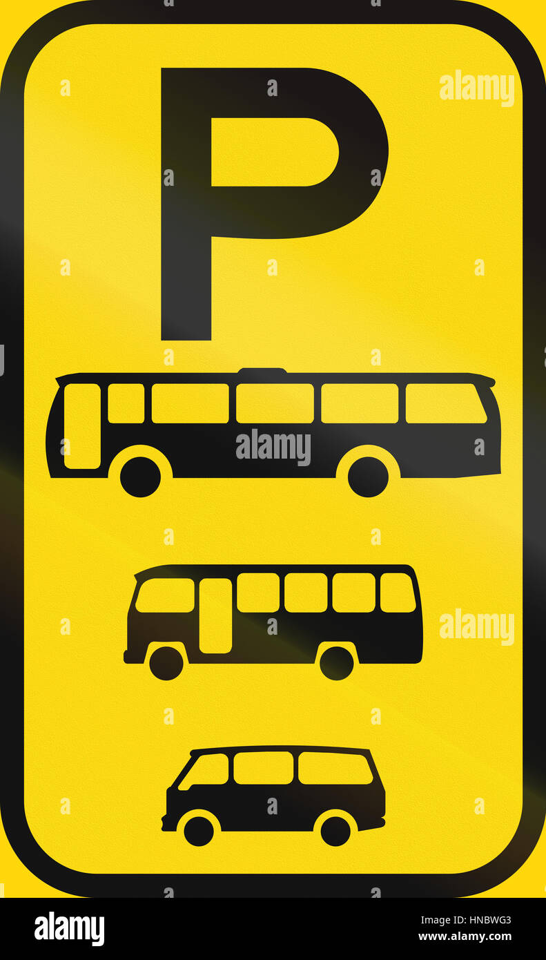 Temporary road sign used in the African country of Botswana - Parking ...