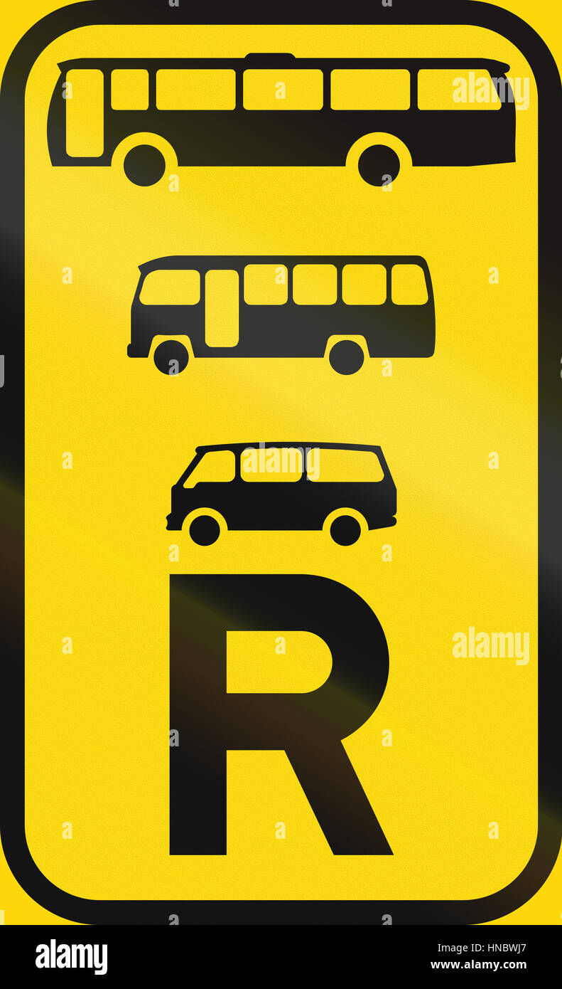 Temporary road sign used in the African country of Botswana ...