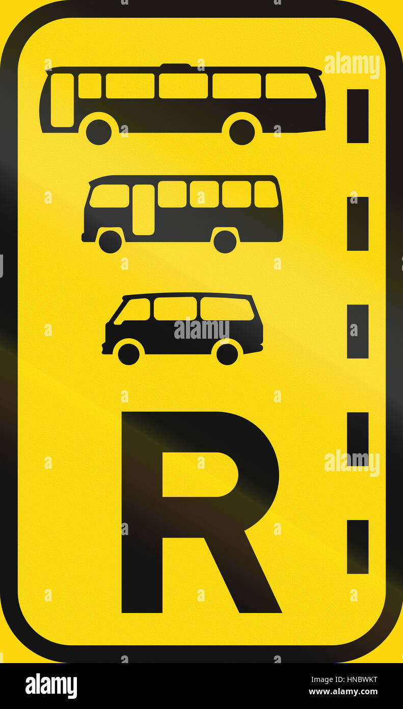 Temporary road sign used in the African country of Botswana - Reserved ...