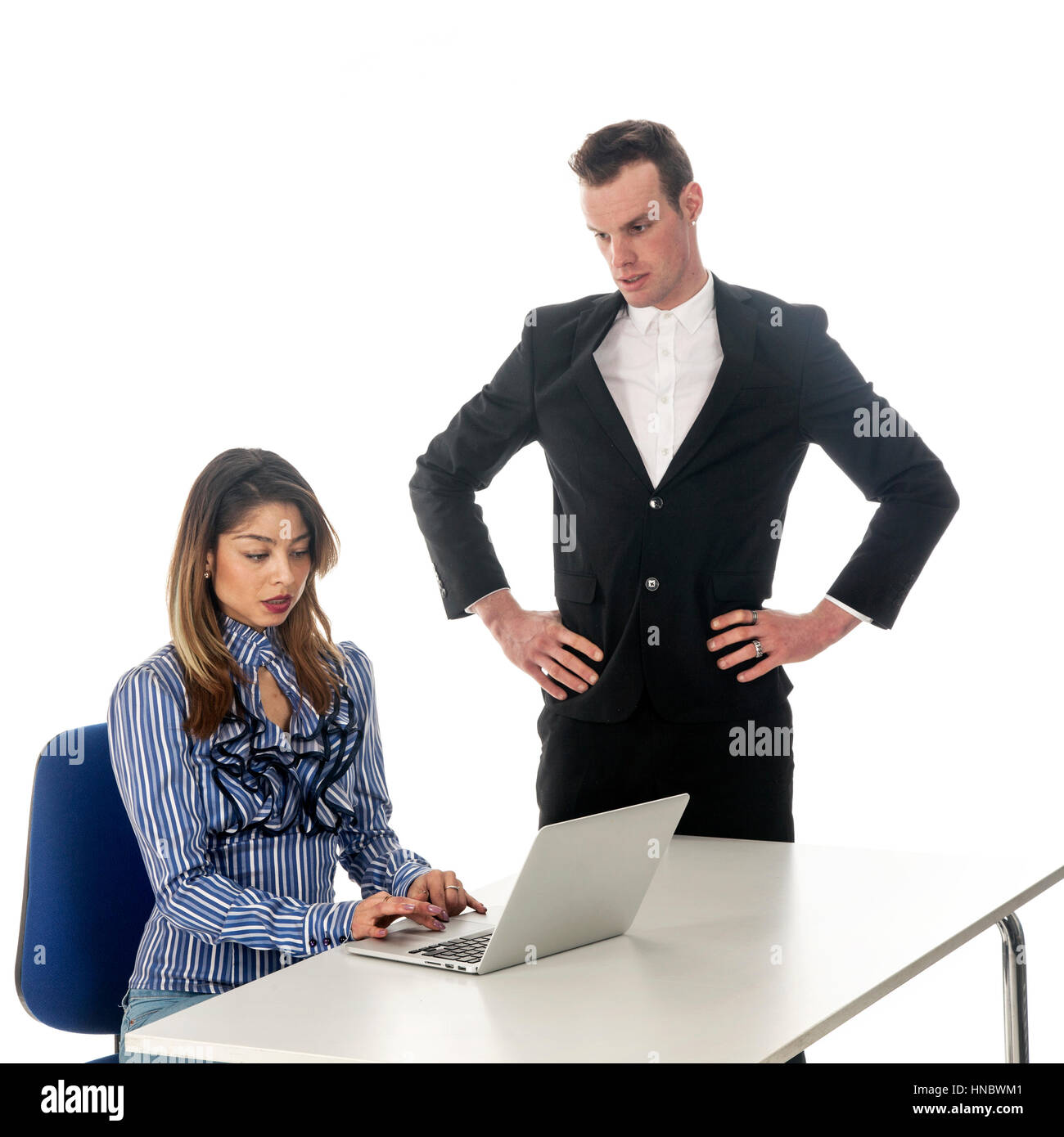 Man and woman table unfriendly hi-res stock photography and images - Alamy