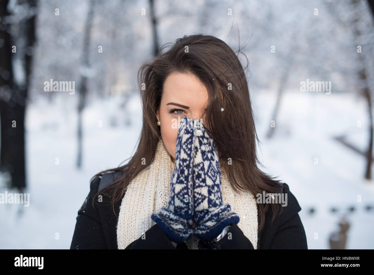 Woman hands face hi-res stock photography and images - Alamy