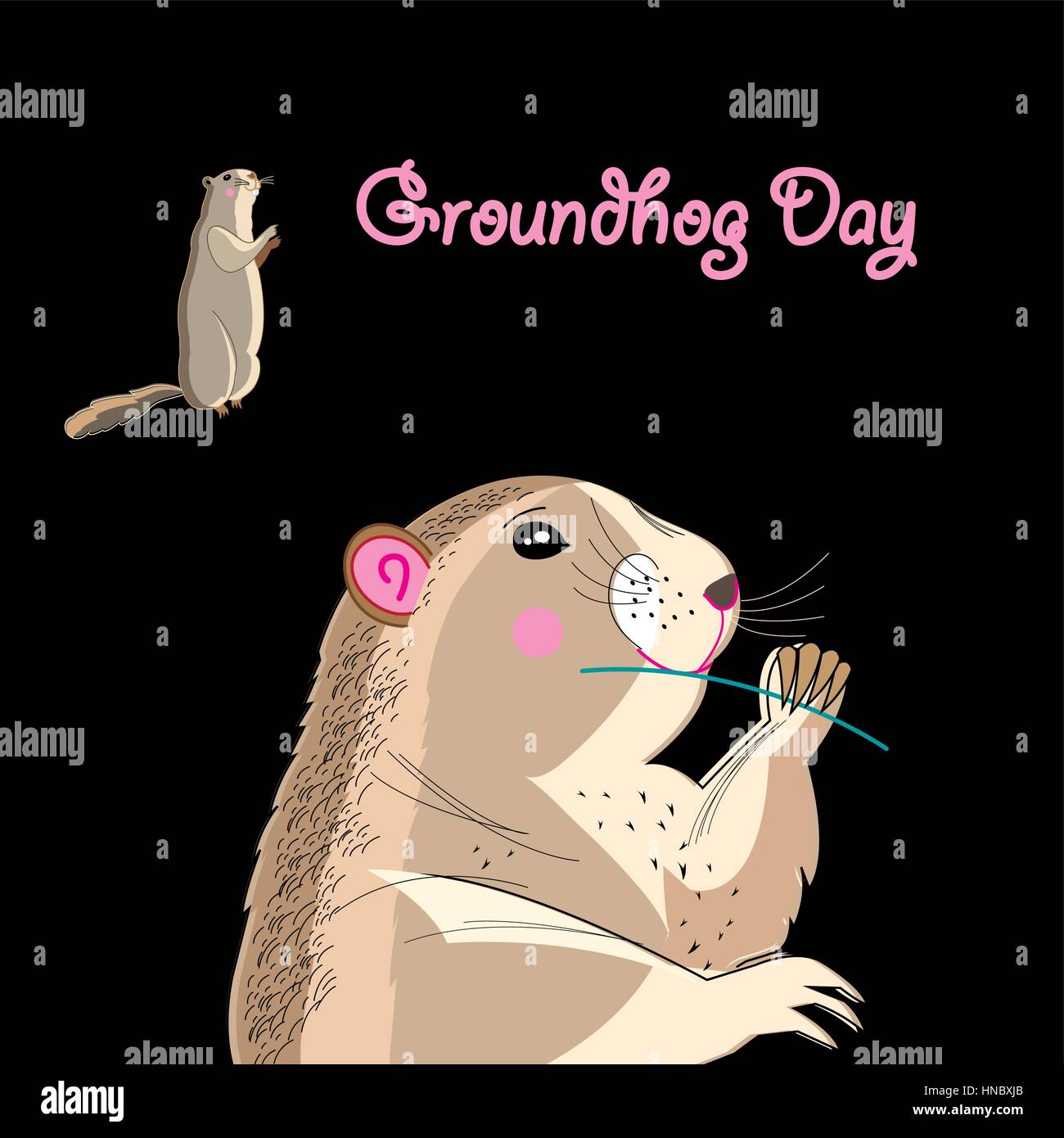 Happy groundhog day banner Stock Vector Images - Alamy