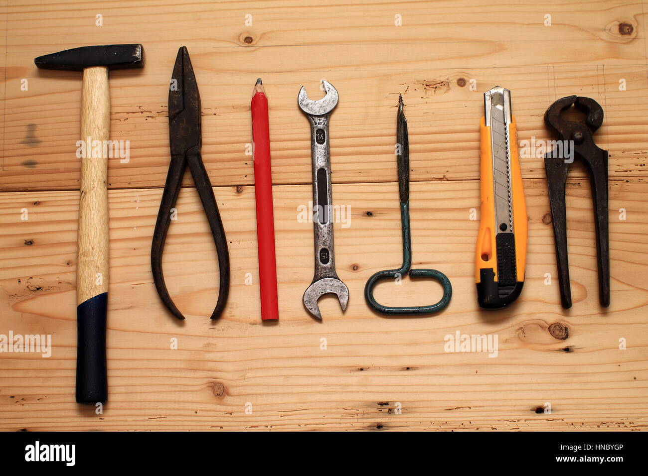 Set tools carpentry hobby hi-res stock photography and images - Alamy