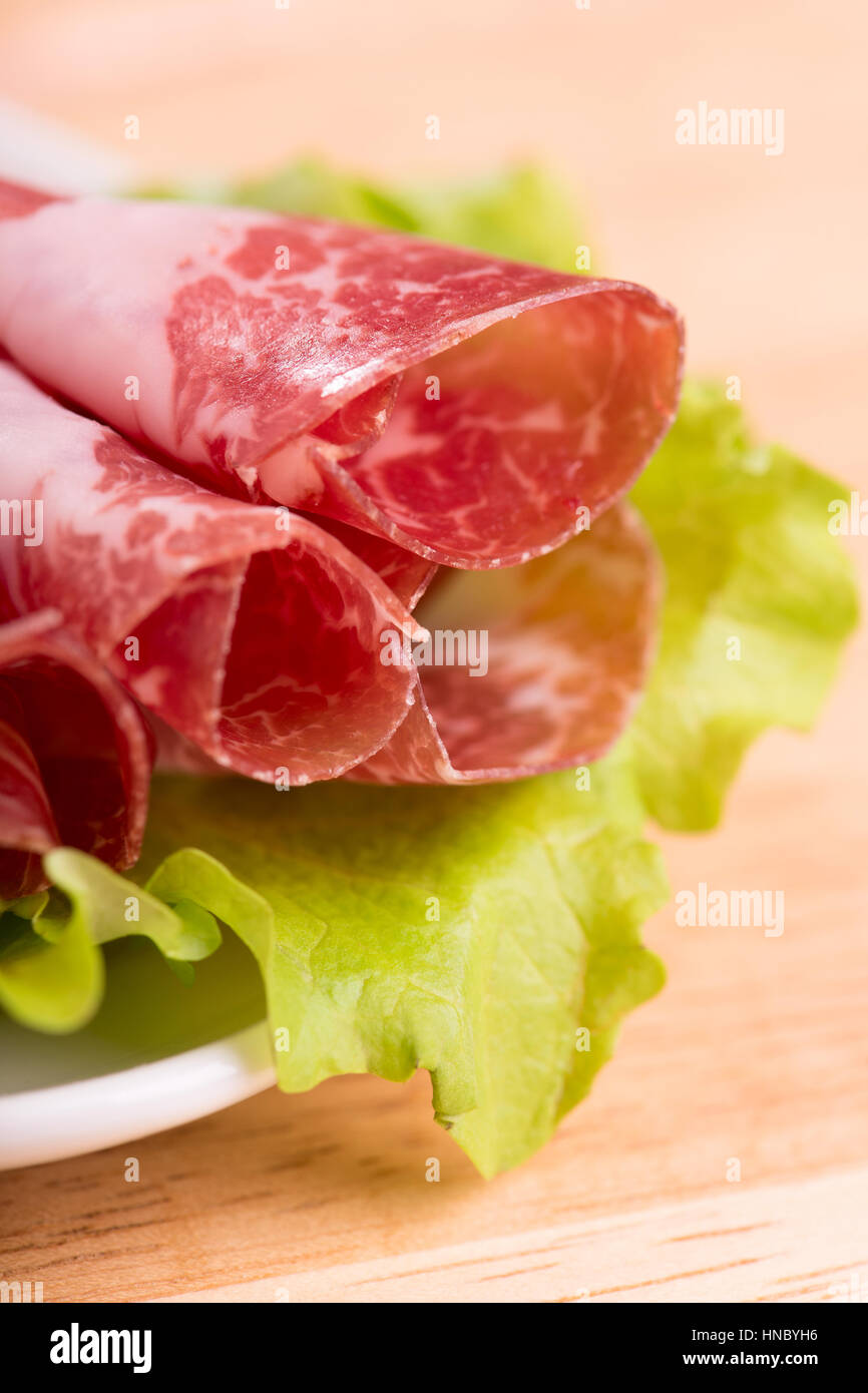 italian food coppa prosciutto - selective focus Stock Photo - Alamy